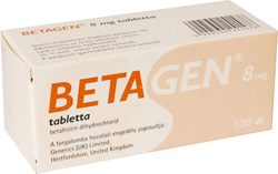 BETAGEN 8 MG TABLETTA 100X Adatlap / PirulaPatika online gyógyszertár