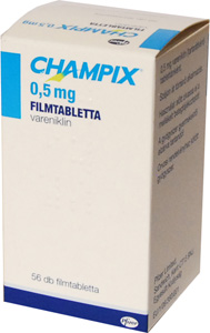 CHAMPIX 0,5 MG FILMTABLETTA 56X Adatlap / PirulaPatika online gyógyszertár