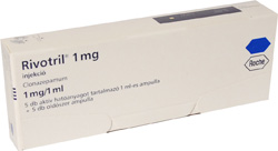 RIVOTRIL 1 MG/ML KONCENTRÁTUM ÉS OLDÓSZER OLDATOS INJEKCIÓHOZ 5X2ML ...